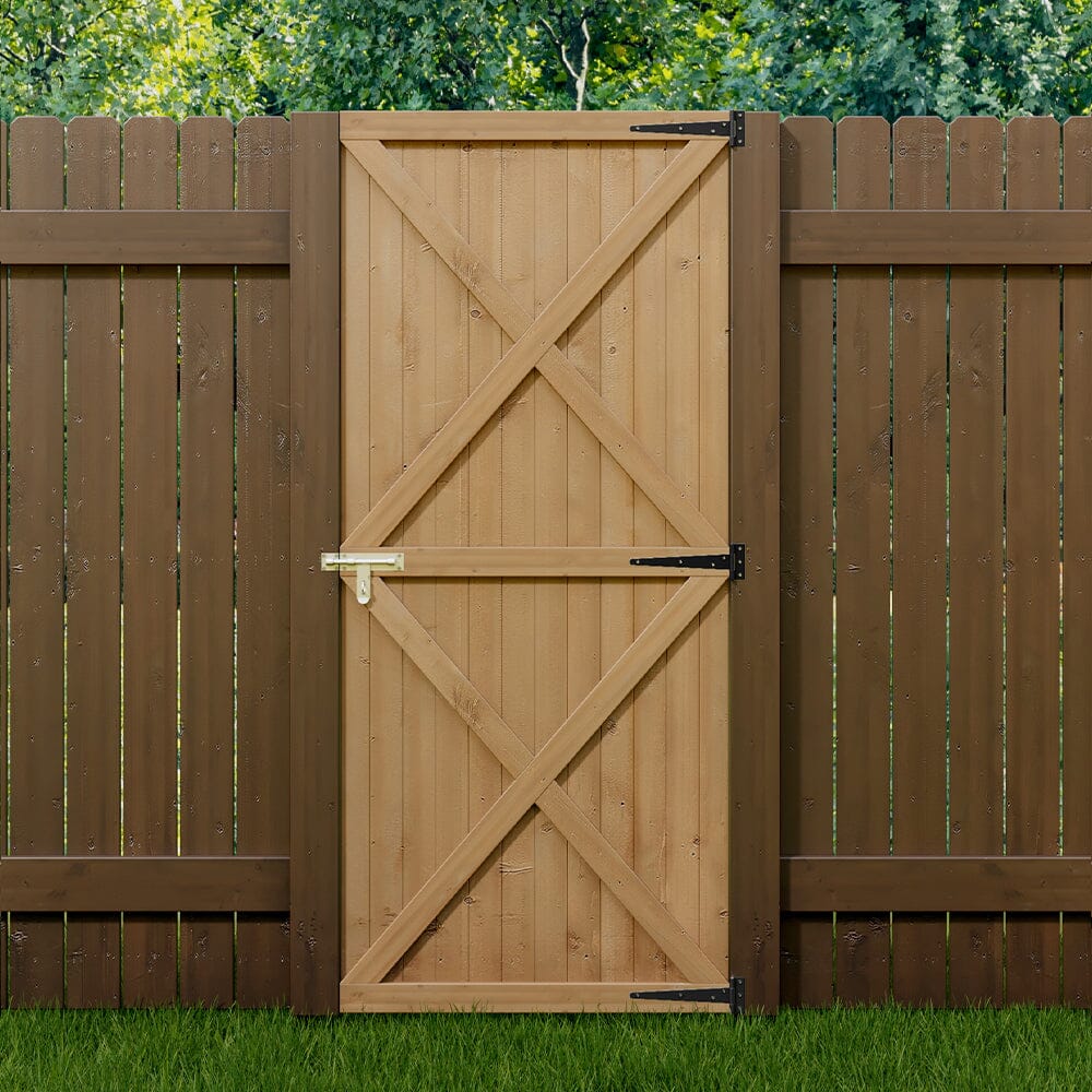 183cm H Garden Flat Top Pine Wood Gate Kit With Screw Kit – Living and Home