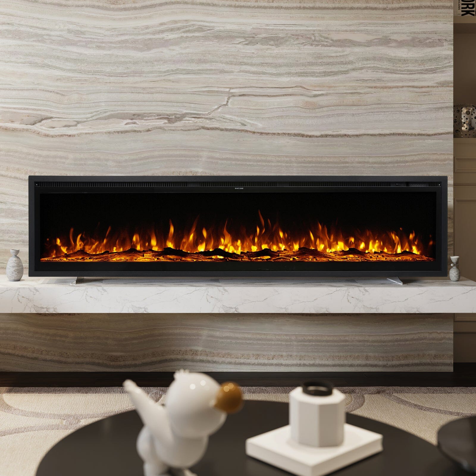 42/50/60/73 inch Electric Fire 12 Vibrant Flame Colours Electric Firep ...