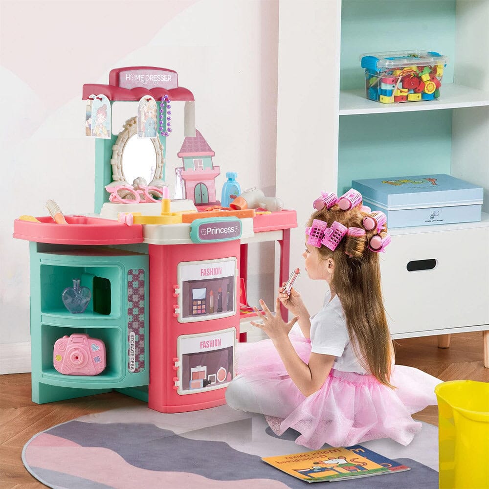 Fun Bucket-Shaped Toy Storage Vanity Table – Living and Home