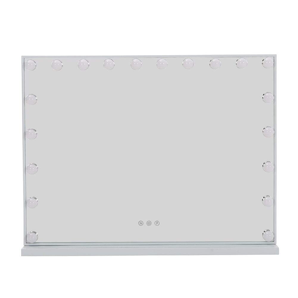 Hollywood Style Lighted Rectangular Makeup Mirror with Base – Living ...