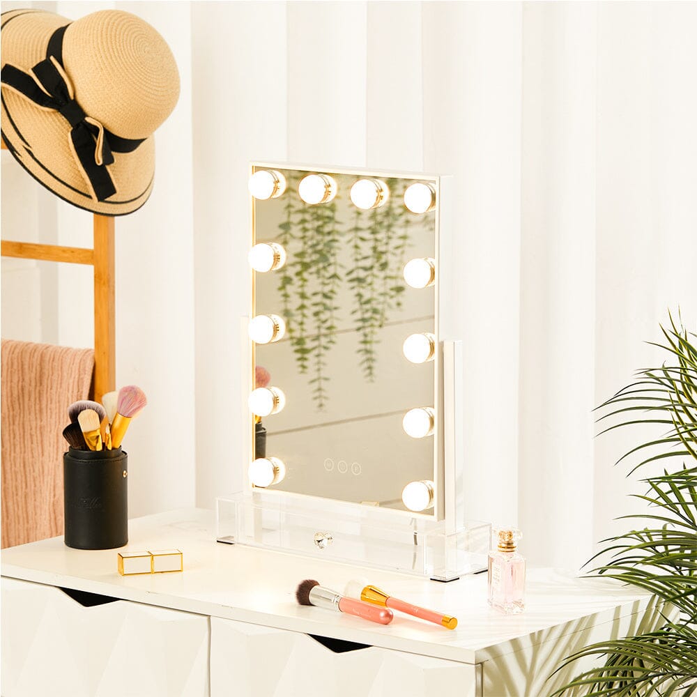 Rectangular Hollywood Vanity Makeup Mirror – Living and Home