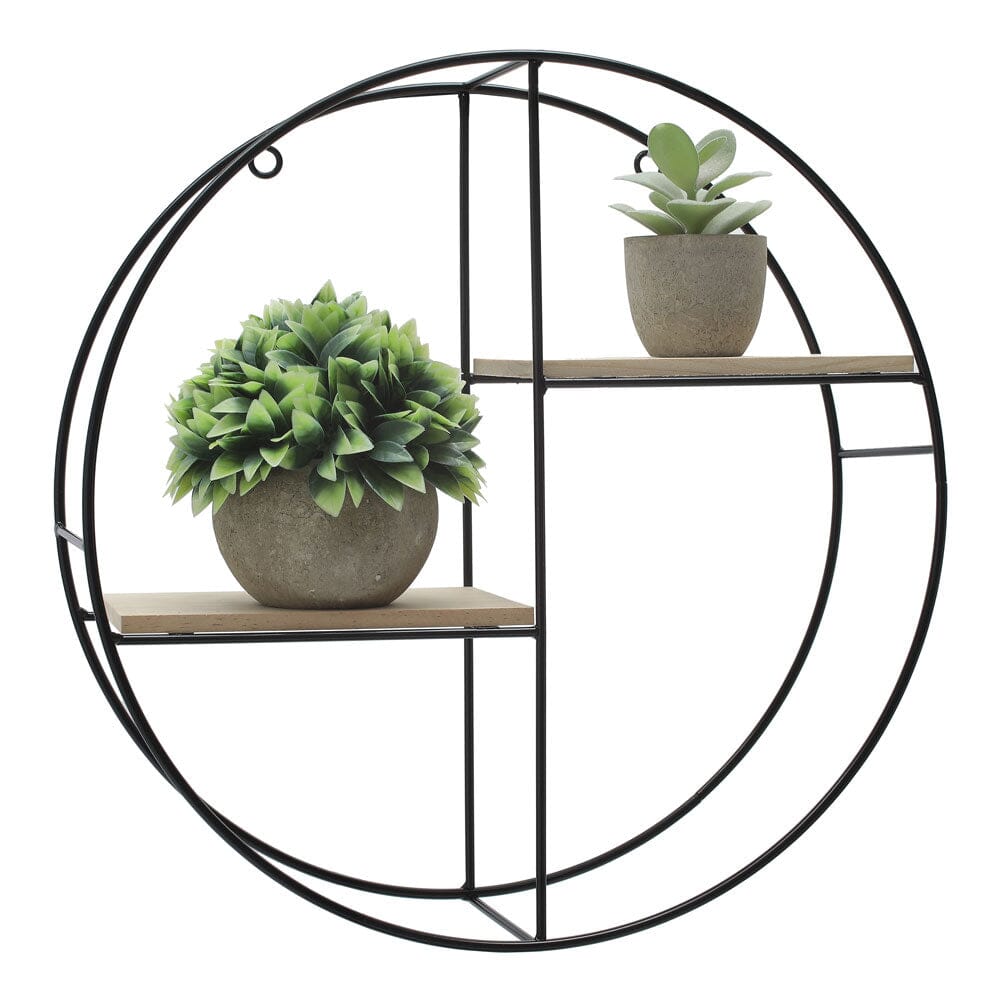 2 Style Modern Round Floating Decorative Wall Shelf – Living and Home
