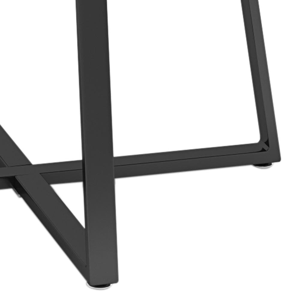 Round Dining Table 90cm Metal Based Glass Coffee Table – Living and Home