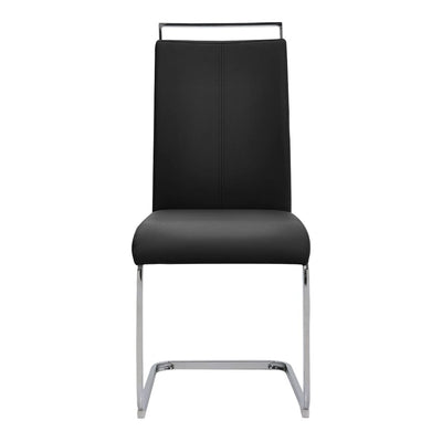 Set of 2 Kitchen Dining Chairs with Leather – Living and Home