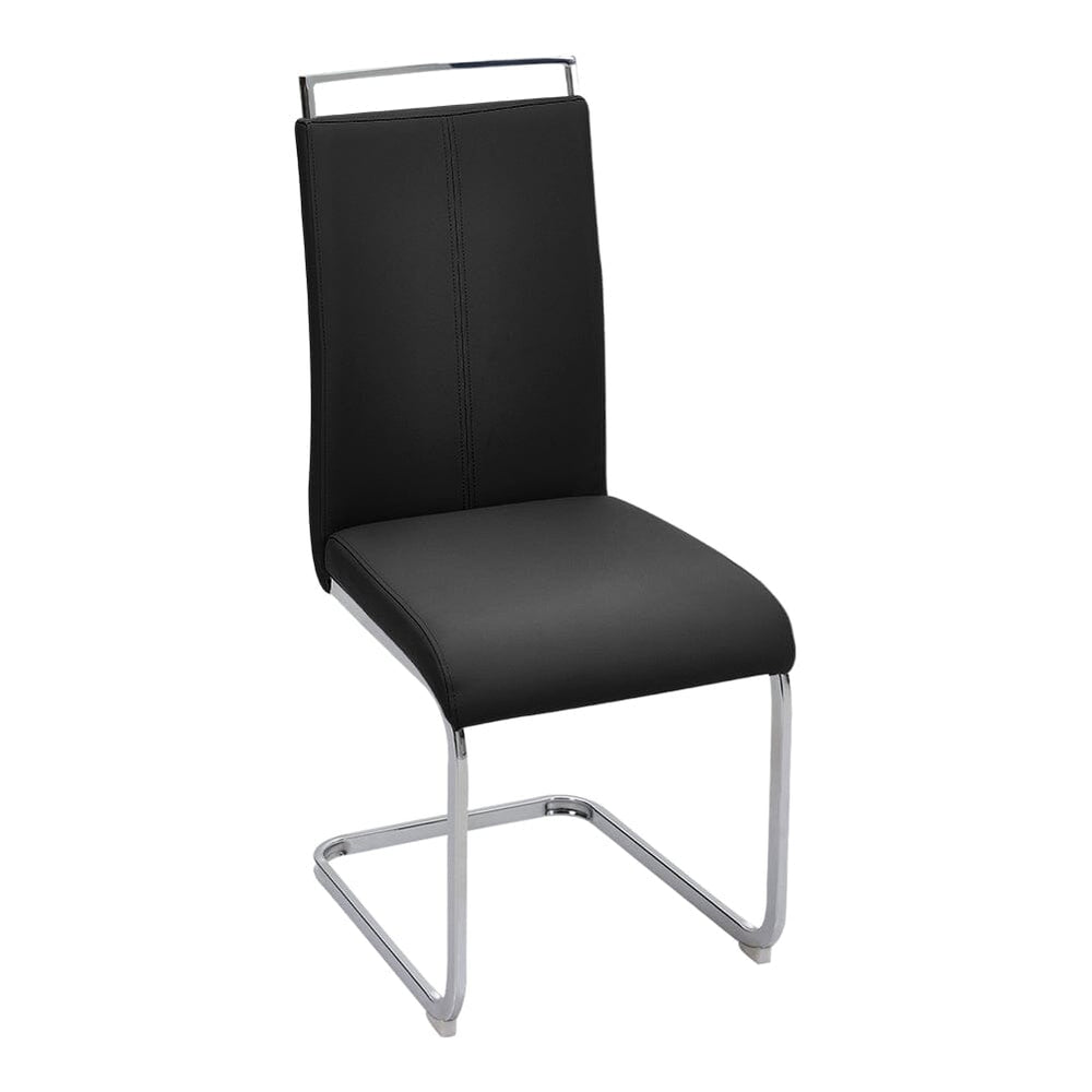 Set of 2 Kitchen Dining Chairs with Leather – Living and Home