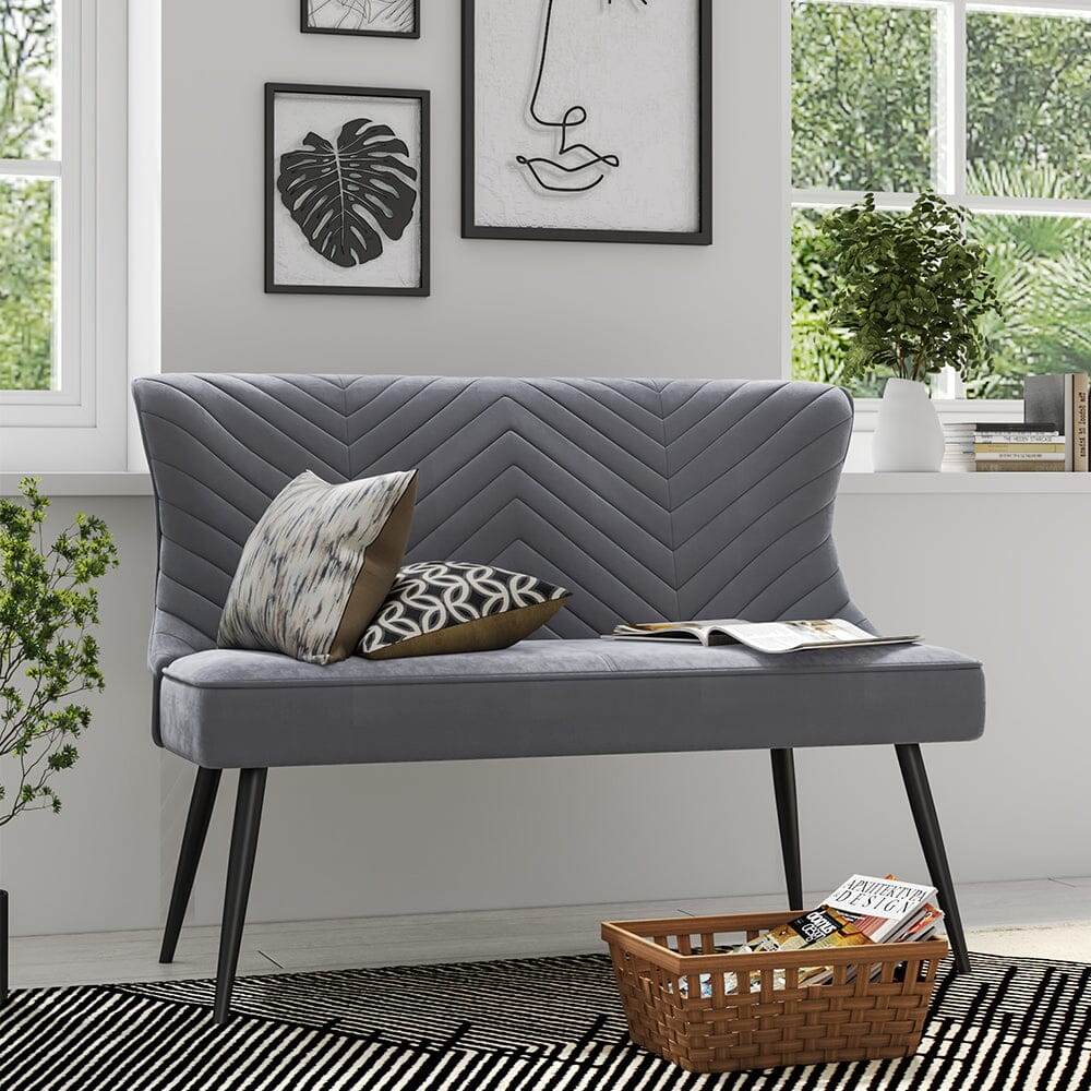 Modern Bench Upholstered Tufted Living Room – Living and Home
