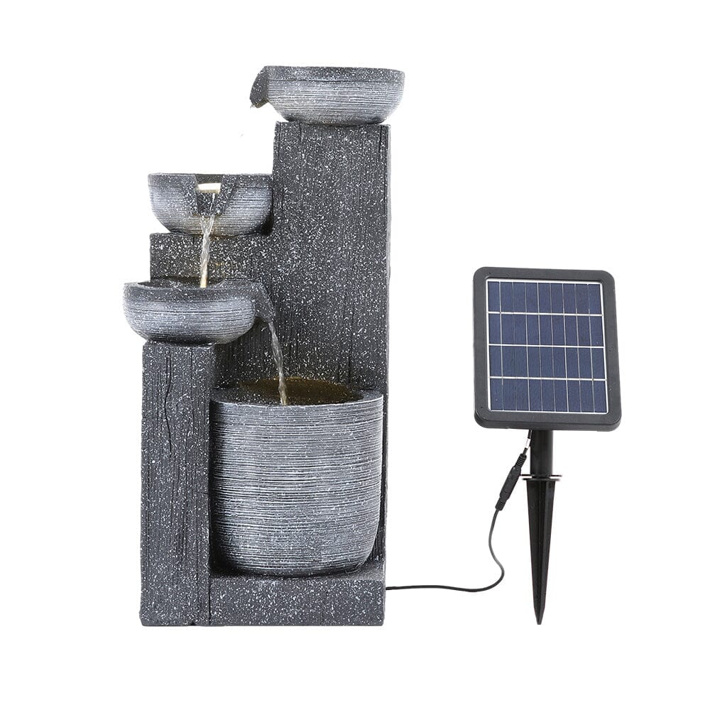 Outdoor Solar-Powered Water Fountain Rockery Decor – Living and Home