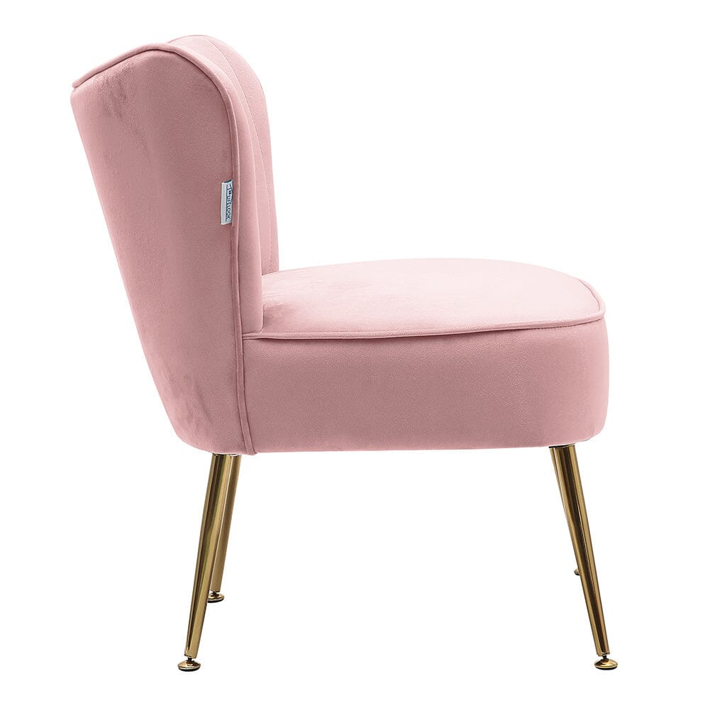 Velvet Cocktail Chairs Accent Chairs with Gold Legs – Living and Home