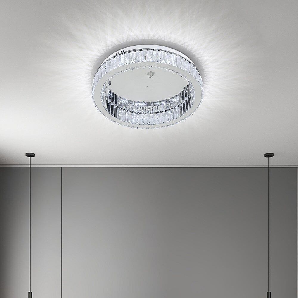 50cm Dia Modern Round Crystal Ceiling Light – Living and Home