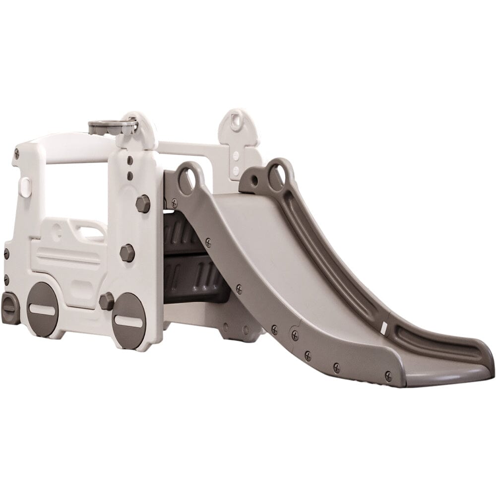 2 In 1 Indoor Kids Bus Toddlers Safety Climber Playset with Slide ...