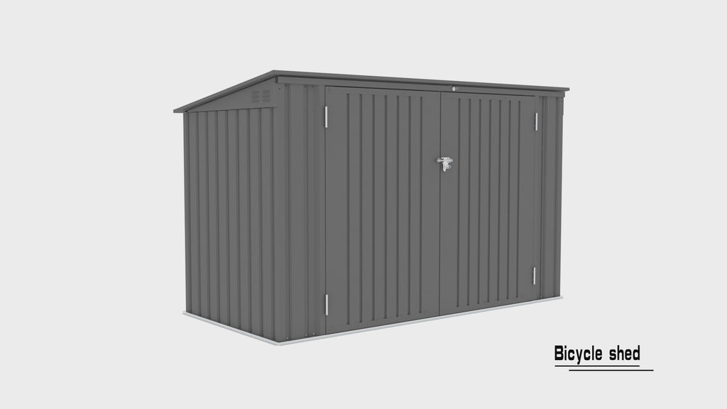 7ft Steel Bike Shed Lockable Garden Storage Shed – Living and Home