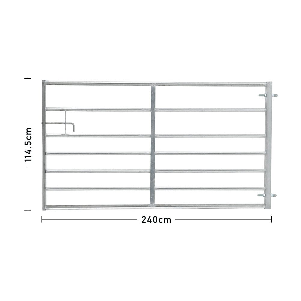 4-12FT Durable Galvanized Metal Field Gate – Living and Home