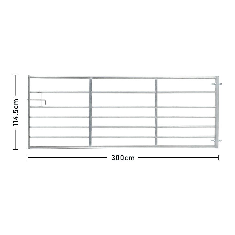 4-12FT Durable Galvanized Metal Field Gate – Living and Home