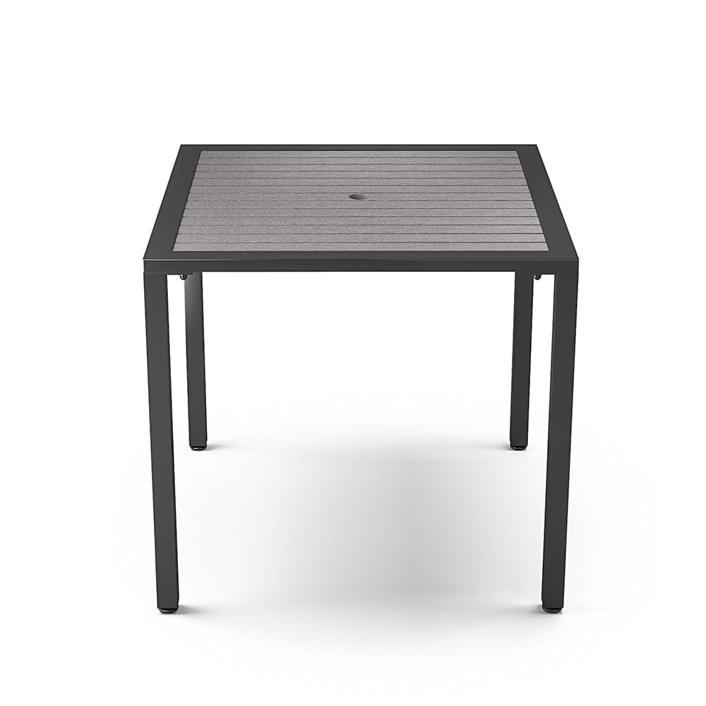 80/120/150cm Wide Rectangular Outdoor Dining Table with Parasol Hole ...