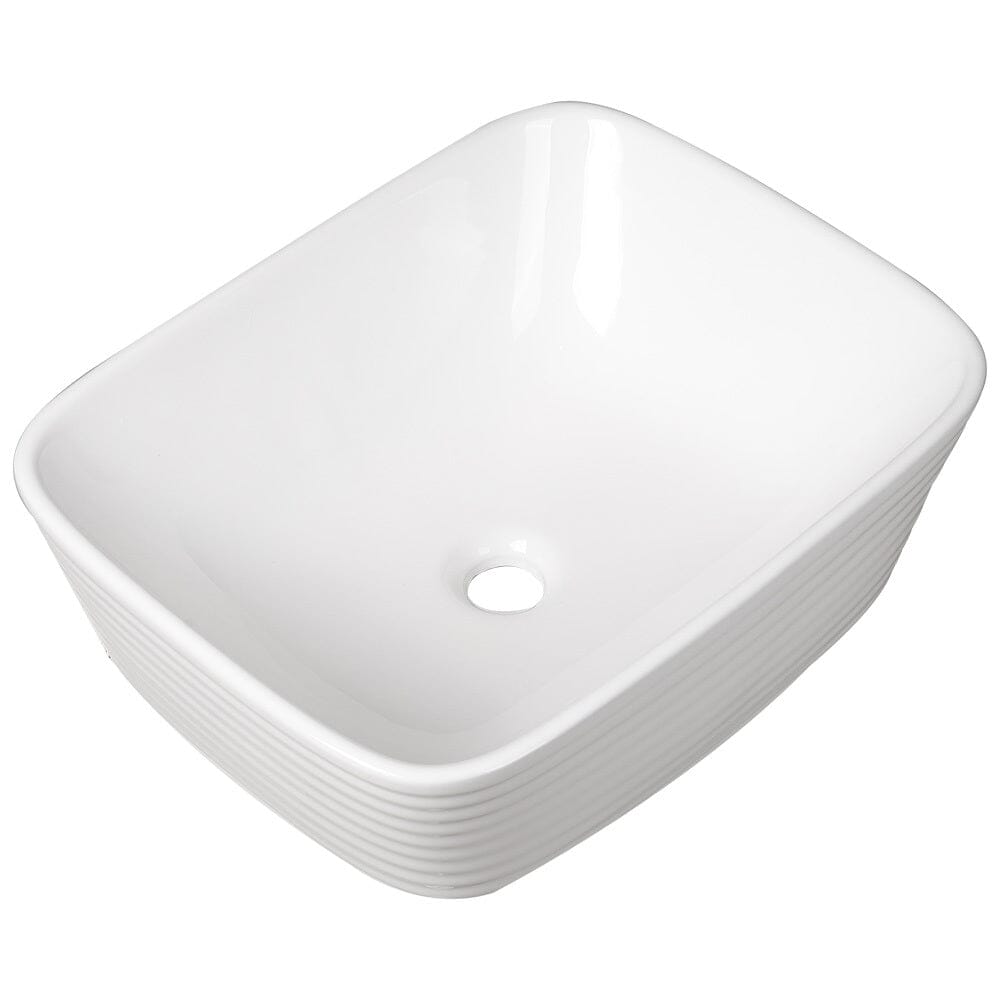 Bathroom White Square Countertop Sink – Living and Home