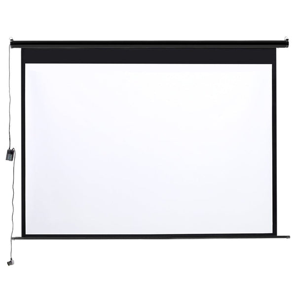 S/M/L Electric Projector Screen with Remote control – Living and Home
