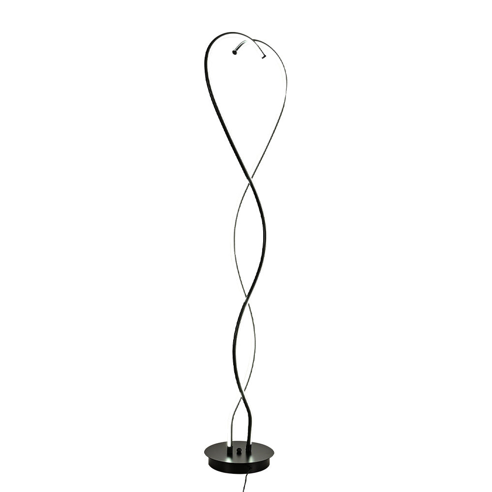 LED Floor Lamp Creative Standing Lamp with 2 Swirling Tubes – Living ...