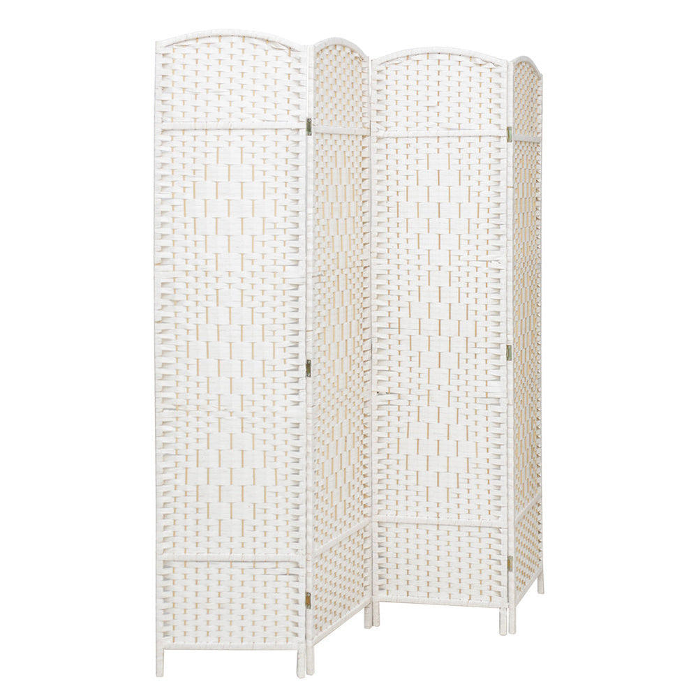 4/6 White Wooden Panels Folding Room Divider Partition Slat Privacy Sc ...