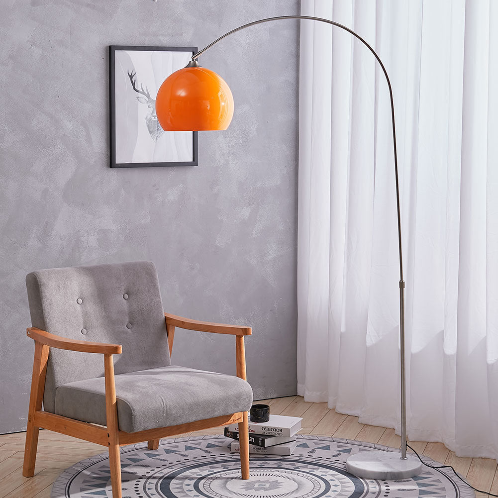4ft-5ft Adjustable Arch LED Floor Lamp with Marble Base – Living and Home