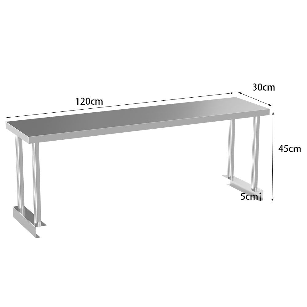Kitchen Prep Table Over Shelf Single Double Tier Overshelf – Living and ...