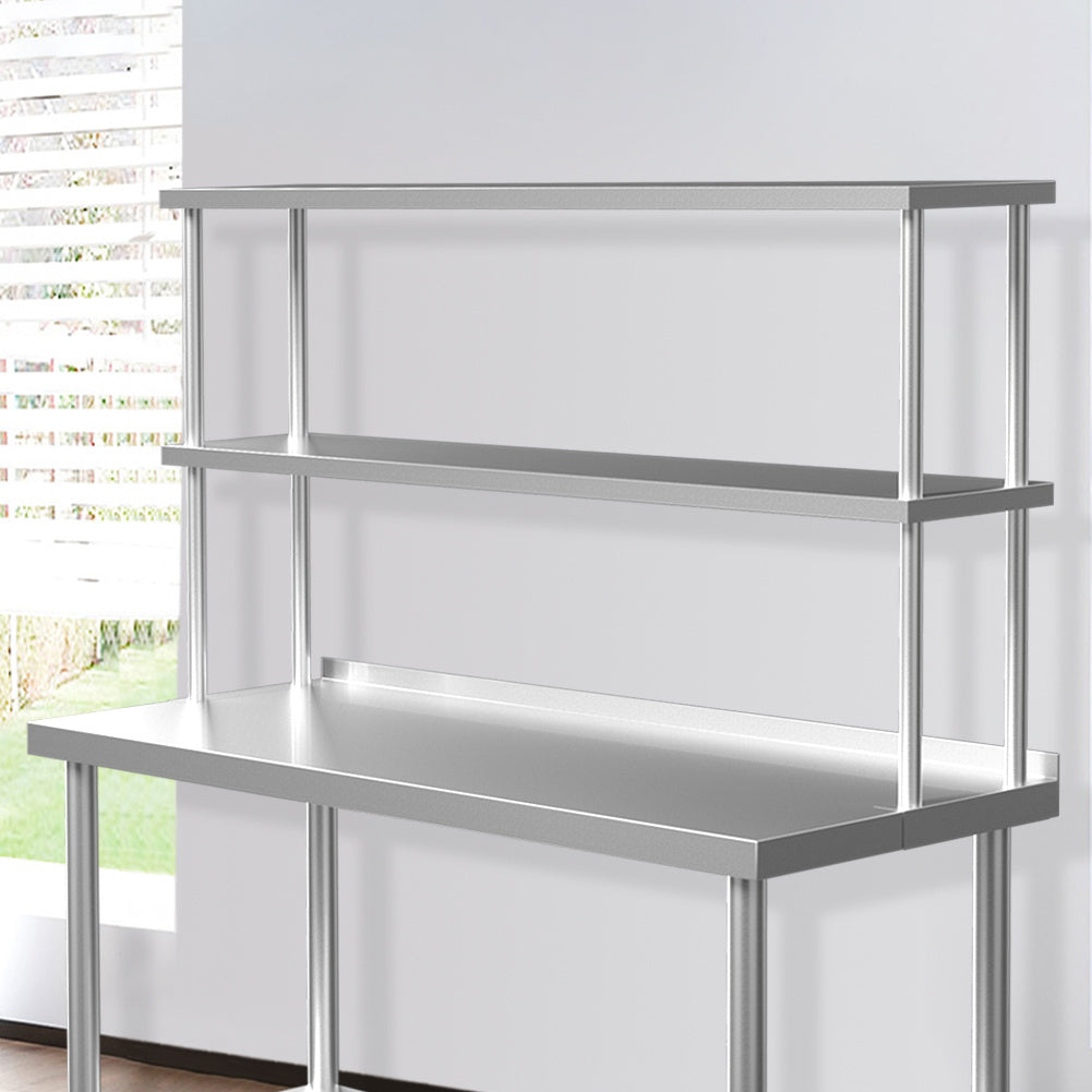 Kitchen Prep Table Over Shelf Single Double Tier Overshelf – Living and ...