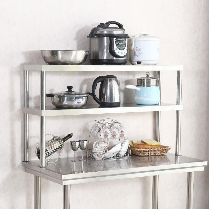Kitchen Prep Table Over Shelf Single Double Tier Overshelf – Living and ...