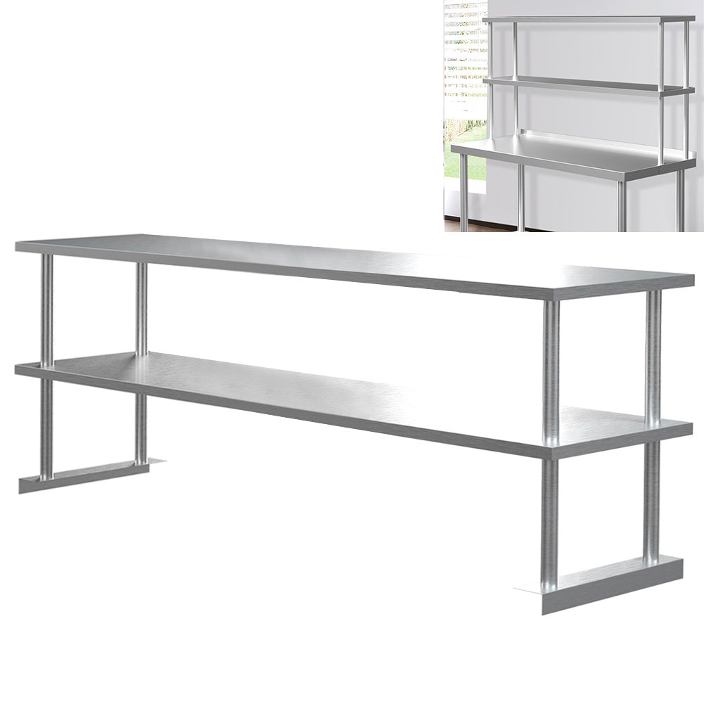 Kitchen Prep Table Over Shelf Single Double Tier Overshelf – Living and ...