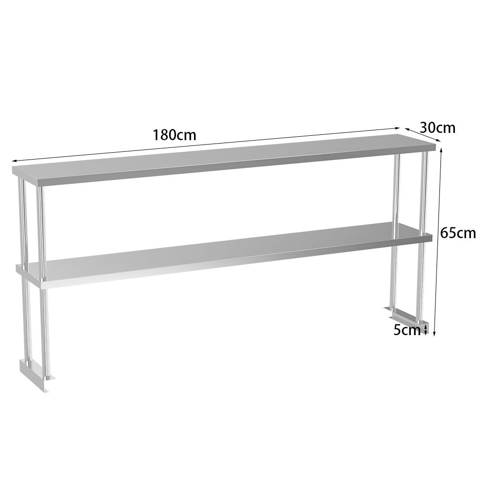 Kitchen Prep Table Over Shelf Single Double Tier Overshelf – Living and ...