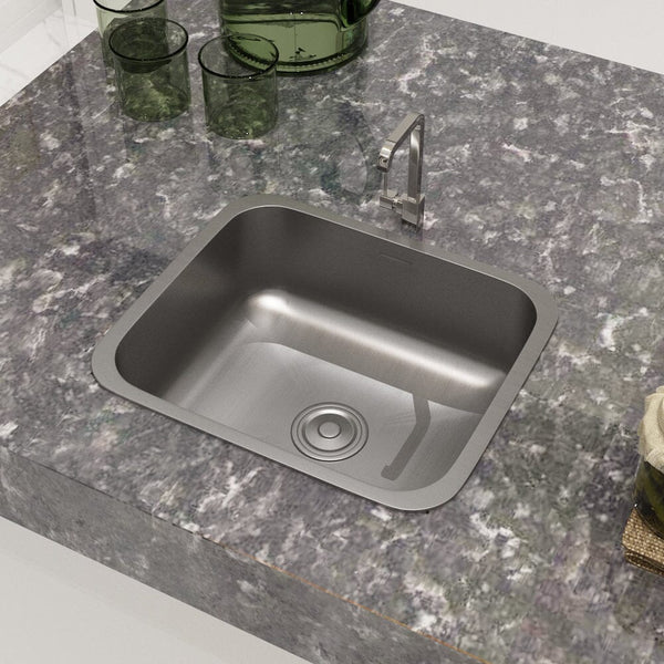 Inset Single Bowl Sink Stainless Steel Kitchen Deep Sinks Large Capaci ...