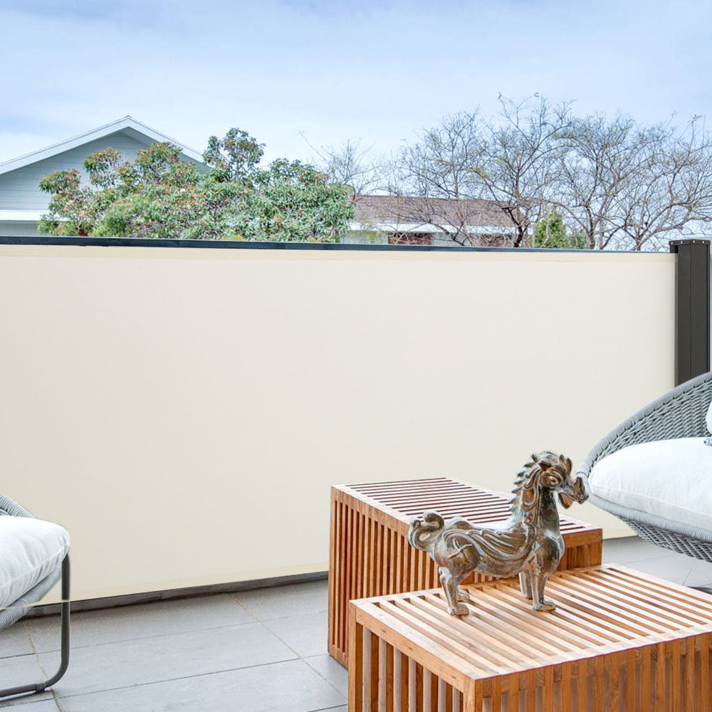 9ft Length Side Awning Retractable Outdoor Privacy Screen – Living and Home