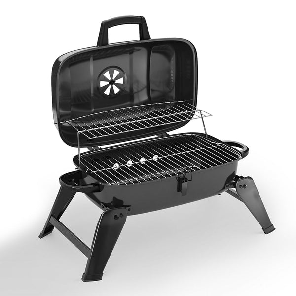 Portable Charcoal BBQ Grill Tabletop Mini Grill with Lip – Living and Home