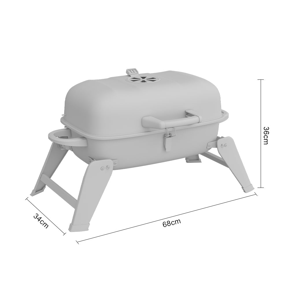 Portable Charcoal BBQ Grill Tabletop Mini Grill with Lip – Living and Home