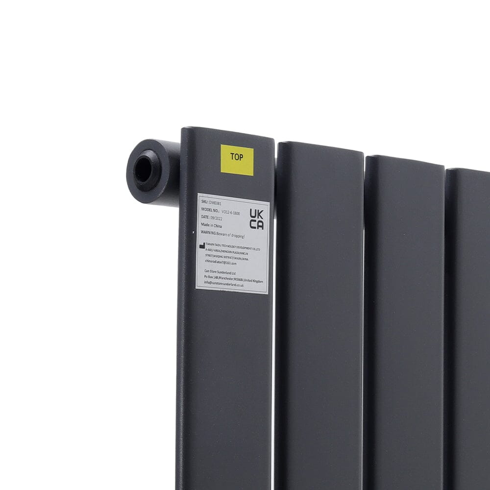 6ft Vertical Single Panel Radiator Anthracite Space Heater – Living and ...