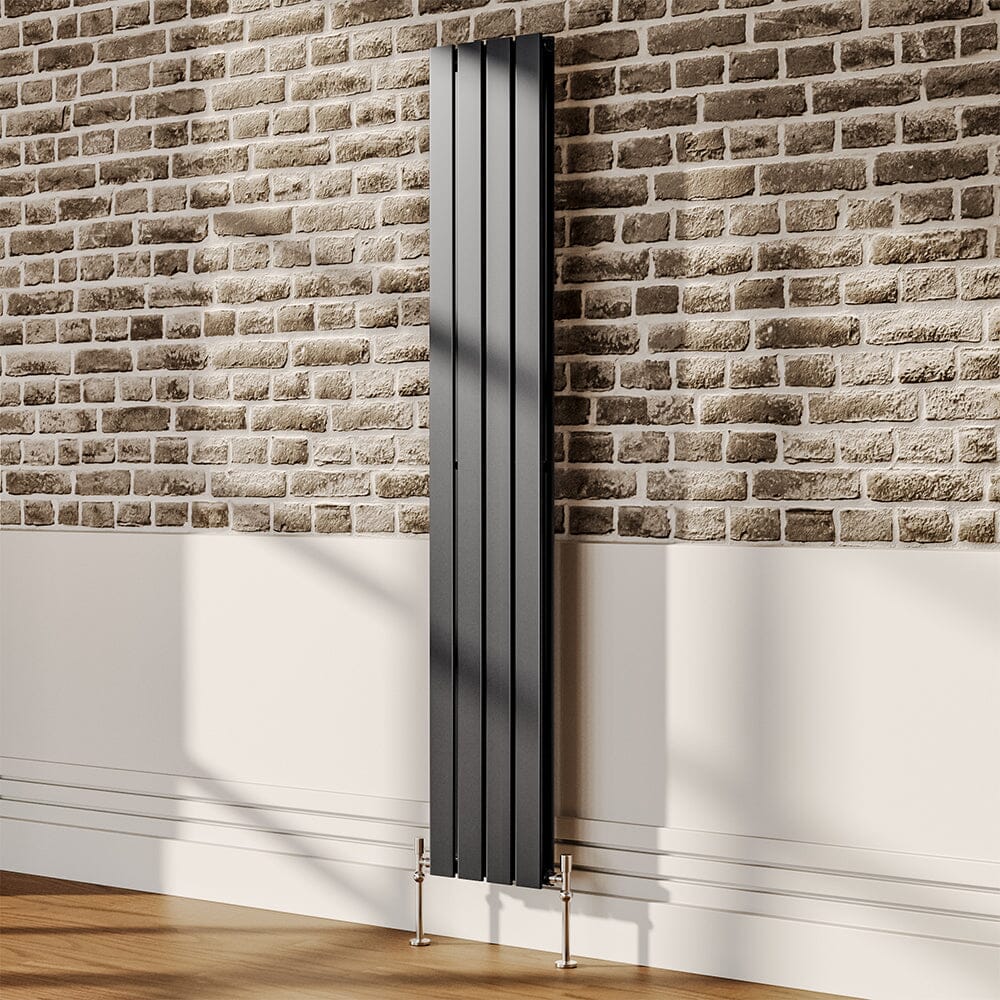 1800mm H Matt Anthracite Double Flat Panel Vertical Radiator – Living ...