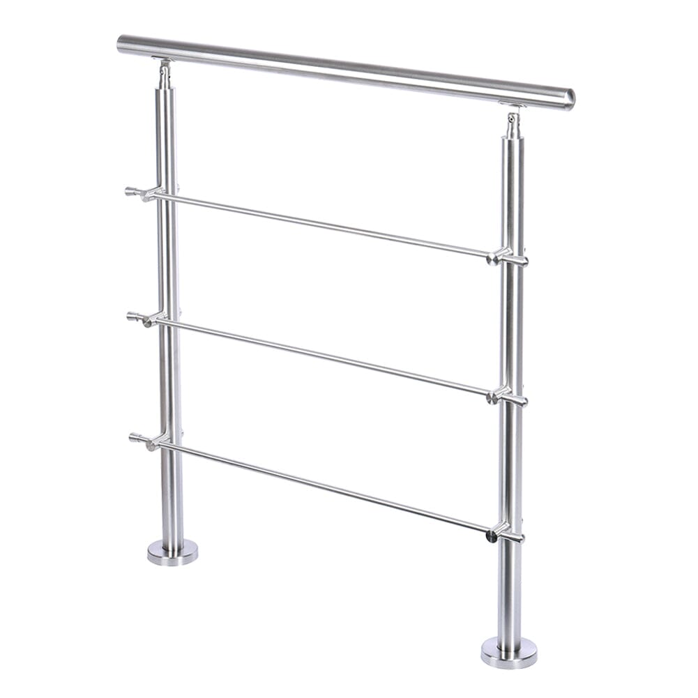 Silver Floor Mount Stainless Steel Handrail for Slopes and Stairs ...