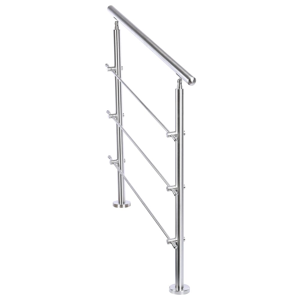 Silver Floor Mount Stainless Steel Handrail for Slopes and Stairs ...