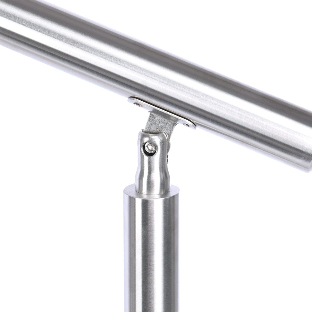 Silver Floor Mount Stainless Steel Handrail for Slopes and Stairs ...