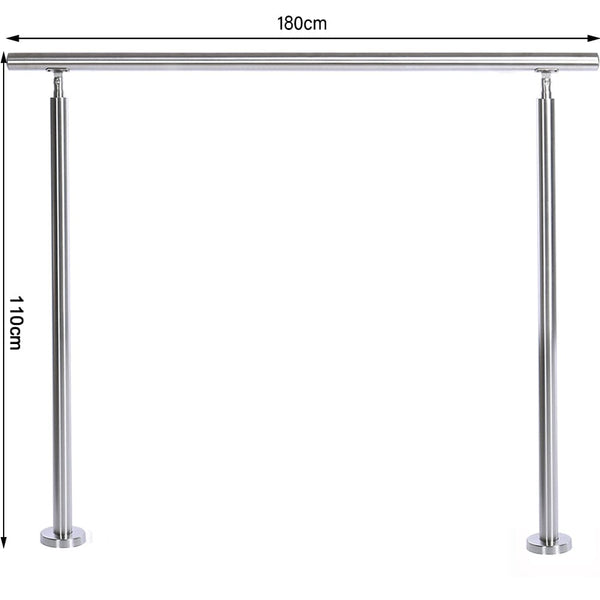 180cm Floor Mount Stainless Steel Handrail for Slopes and Stairs ...