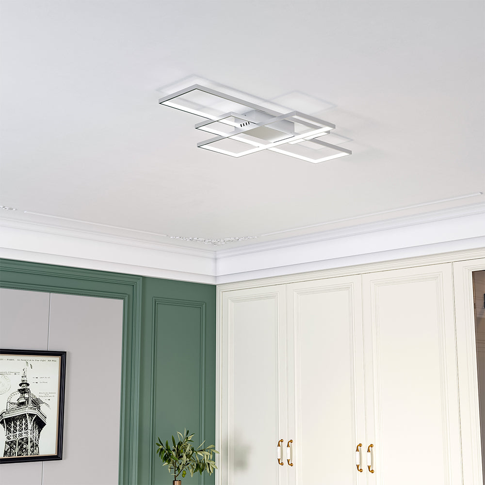 Modern Rectangular LED Ceiling Light Non-Dimmable 89W/113W – Living and ...
