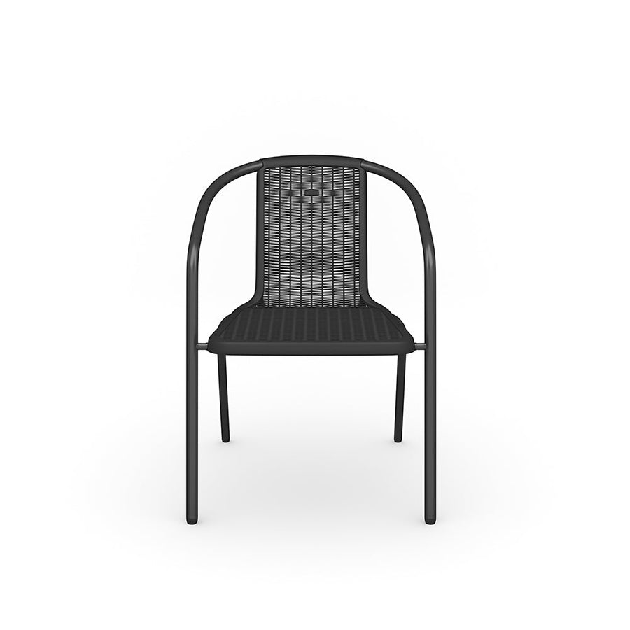 Set of 6 Stacking Patio Dining Side Chairs for All Weather Outdoor Bis ...