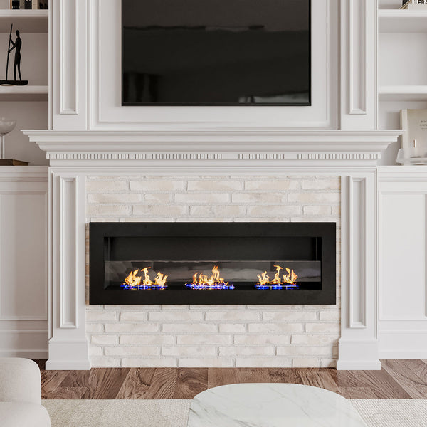 35/47 Inch Bio Ethanol Fireplace Wall Mounted Fireplaces Easy Installa ...