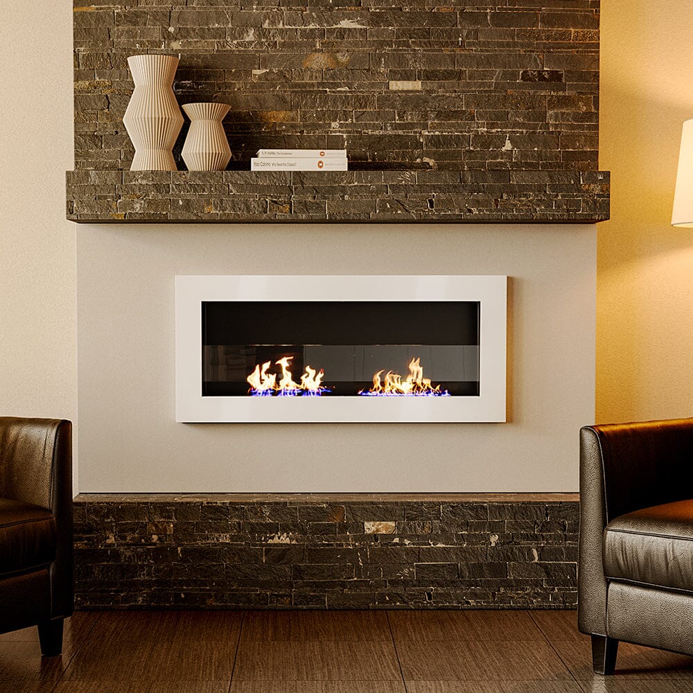 35/47 Inch Indoor Bio Ethanol Fireplace 3 Stoves Wall Mounted Heater ...