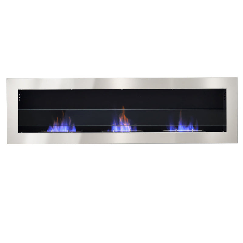 55 Inch Bio Ethanol Fireplace Wall Mounted Insert Biofire 4 Colour Opt ...