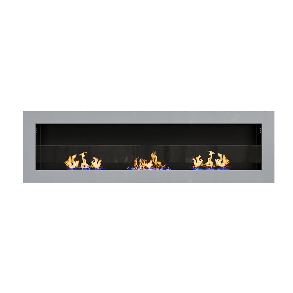 55 Inch Bio Ethanol Fireplace Wall Mounted Insert Biofire 4 Colour Opt ...