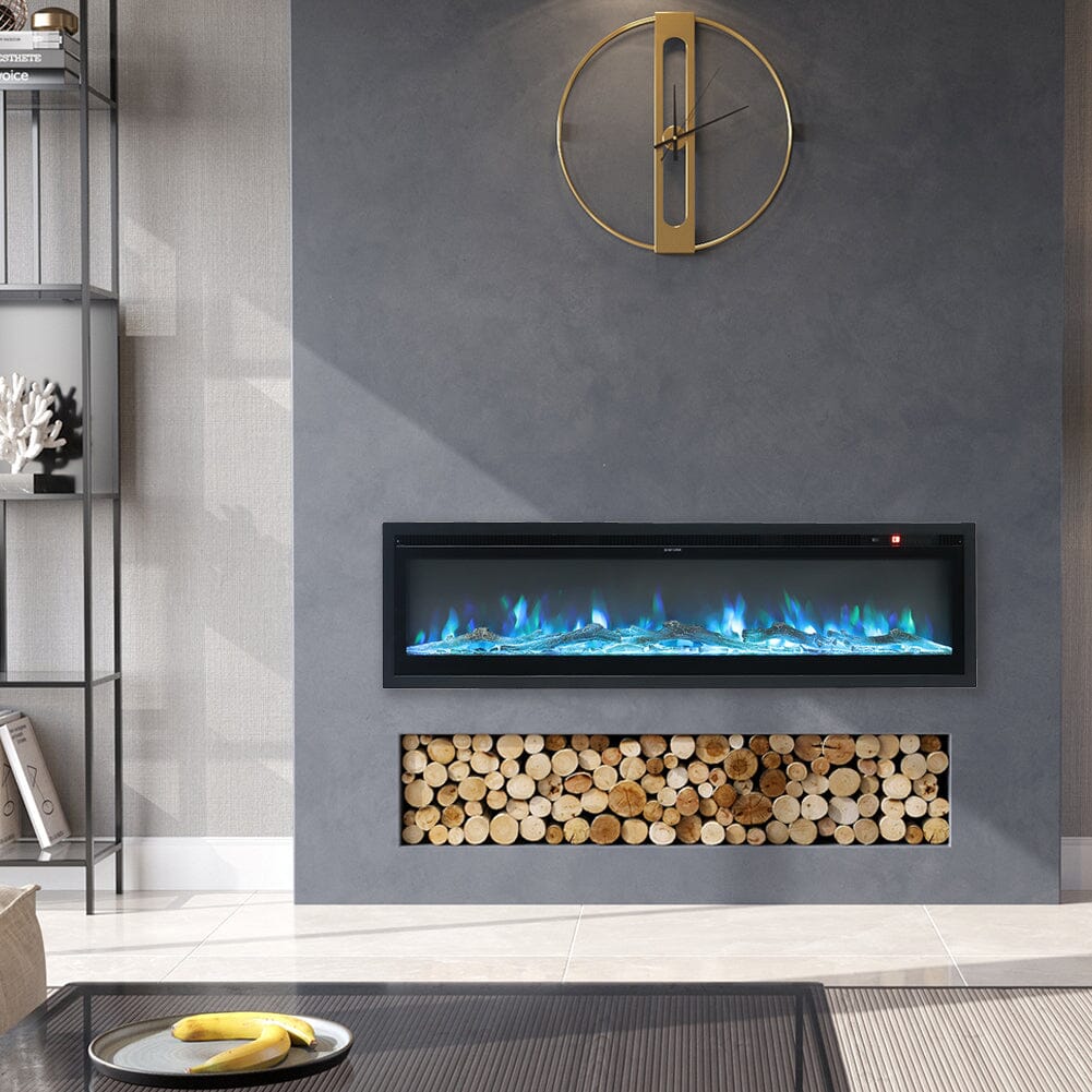 40/50/60 Inch Electric Fireplace 9 Colour LED Flame Effect Heater With ...