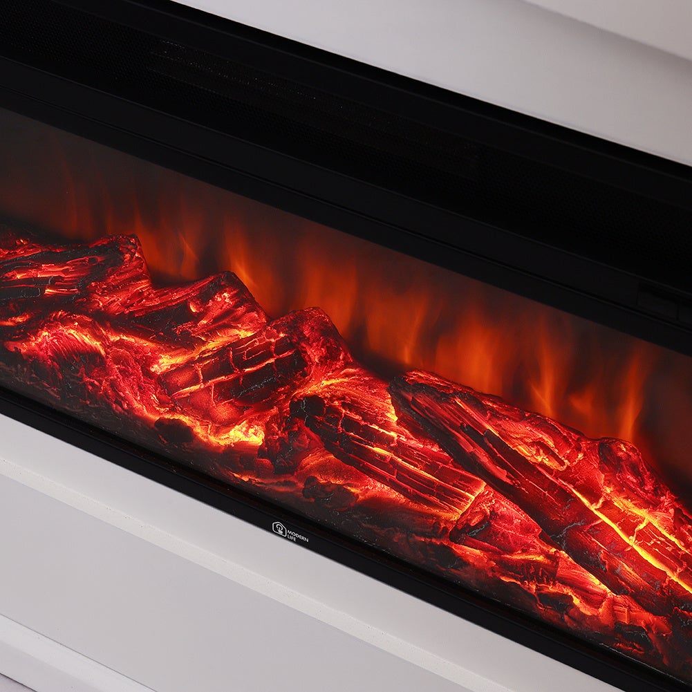 48 Inch Inset Electric Fireplace with LCD Display Freestanding Firepla ...