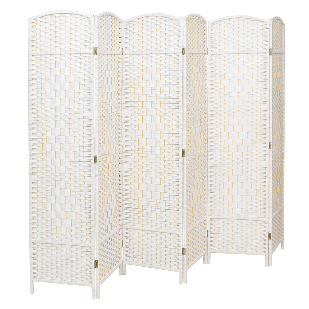 4/6 White Wooden Panels Folding Room Divider Partition Slat Privacy Sc ...