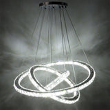 3 Rings Ceiling Light Crystal LED Chandelier Pendant Non-Dimmable ...